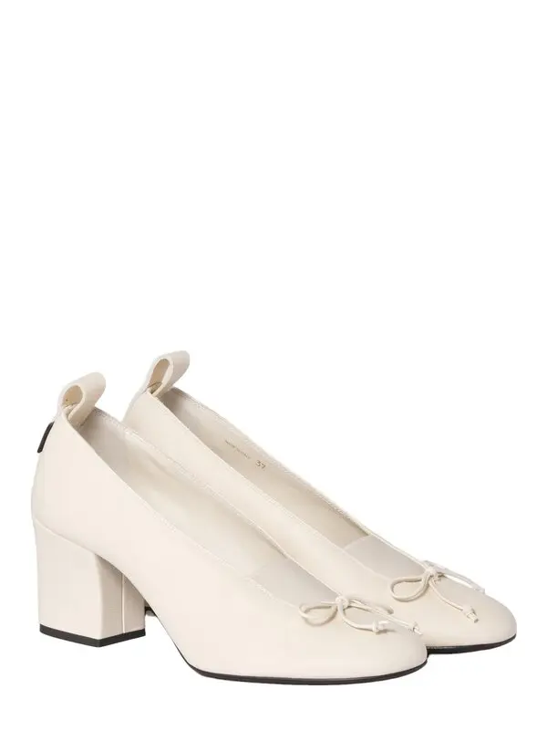 Miu Miu Lan Nappa Leather Pumps - Ivory
