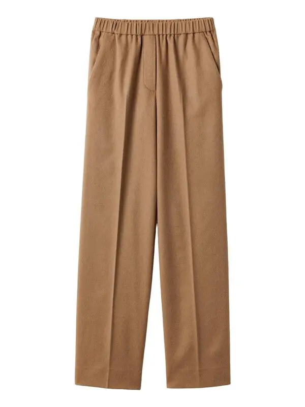 Miu Miu Camel Hair Drawstring Pants - Camel Brown