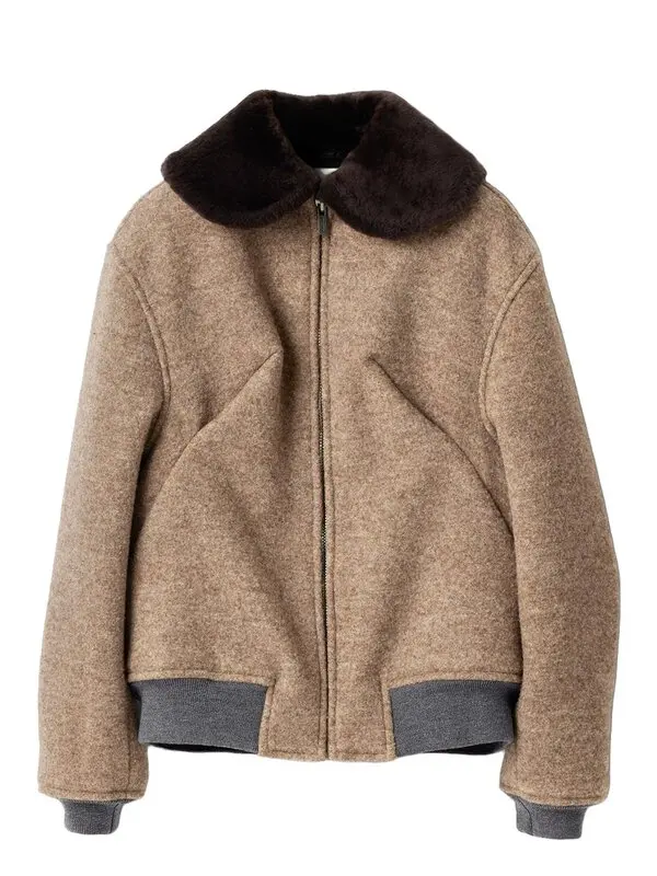 Miu Miu Shetland Wool Blouson Jacket - Cord