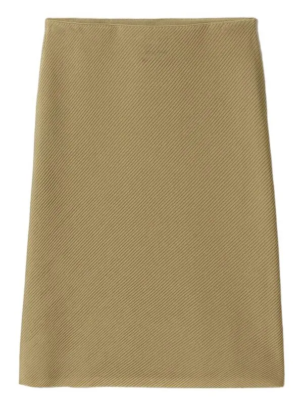 Miu Miu Mid-length Silk Skirt - Olive Green