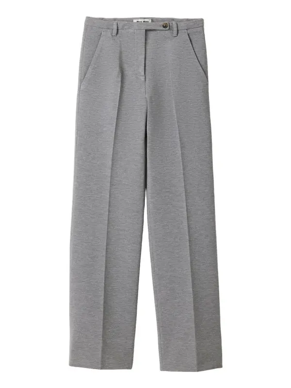 Miu Miu Fabric Stitch Knit Pants - Grey