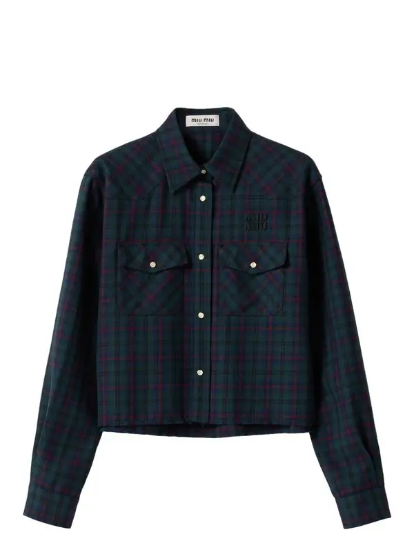Miu Miu Plaid Shirt - Blue/green