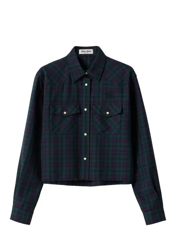 Miu Miu Plaid Shirt - Blue/green