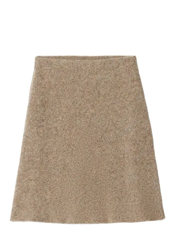 Miu Miu Wool Knit Flared Skirt - Cord