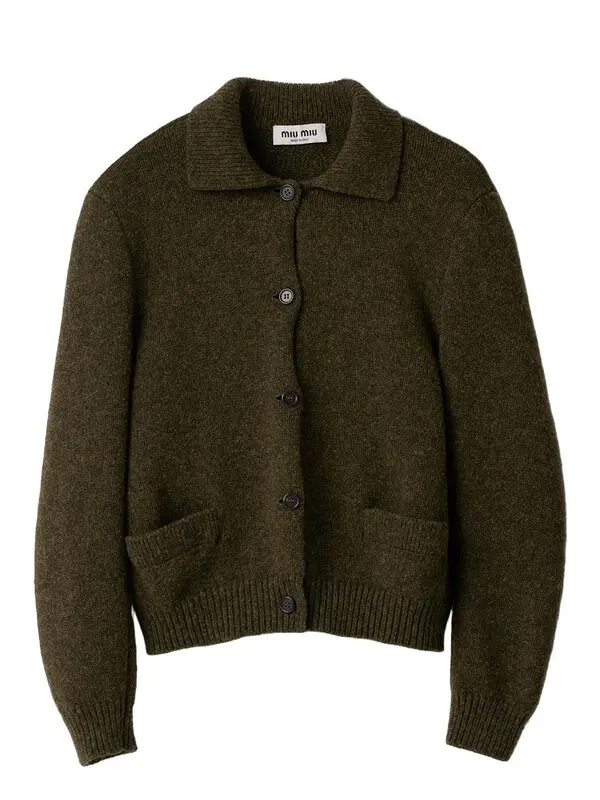 Miu Miu Wool Cardigan - Forest Green