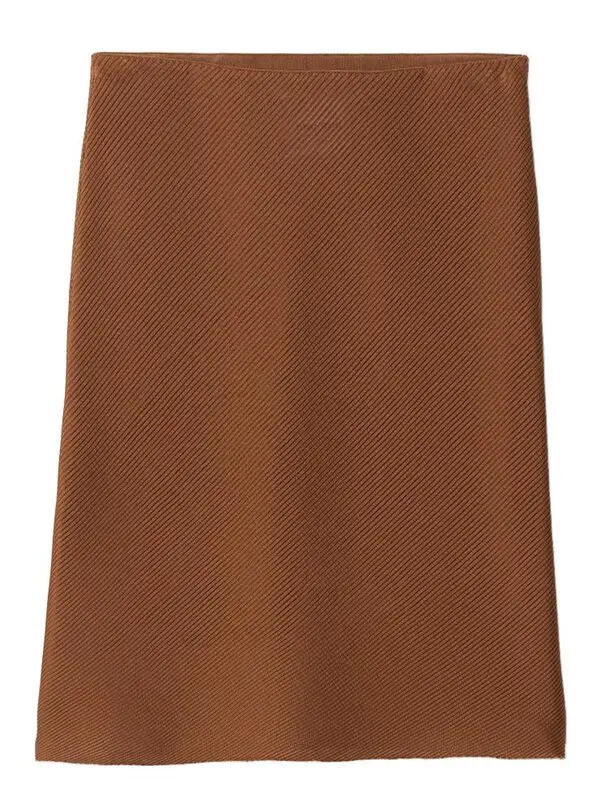 Miu Miu Silk Mid-length Skirt - Copper