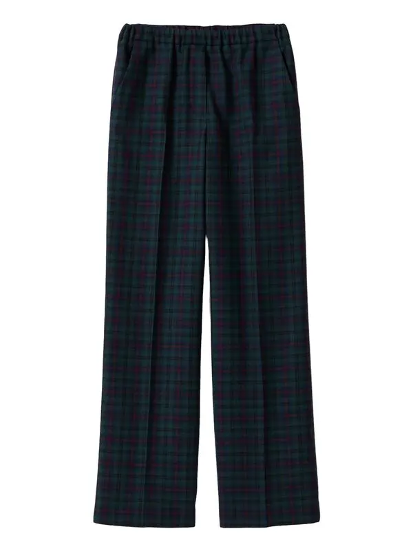 Miu Miu Plaid Straight Pants - Blue/green