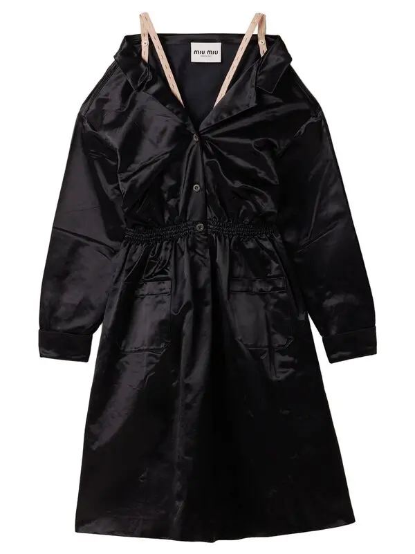 Miu Miu Satin Dress - Black
