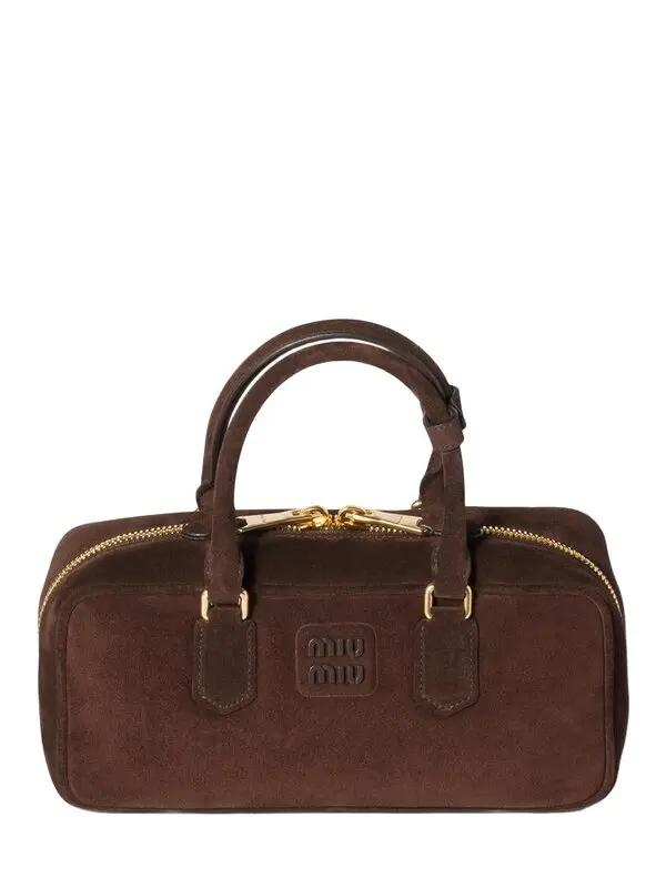 Miu Miu Arcadie Suede Bag - Dark Brown