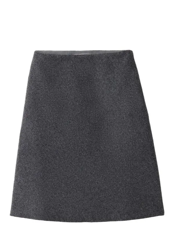 Miu Miu Shetland Wool Pencil Skirt - Slate Gray