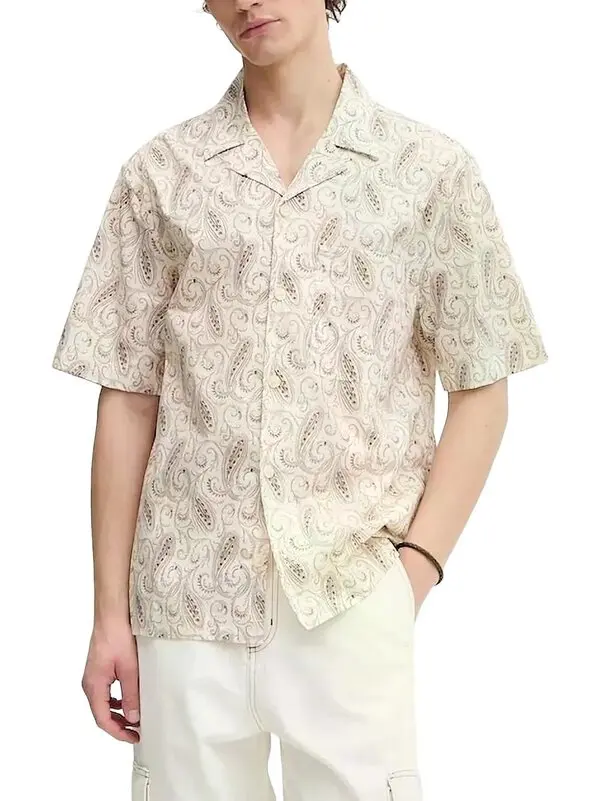 IRO PARIS Paisley-pattern Short-sleeve Shirt - Neutrals