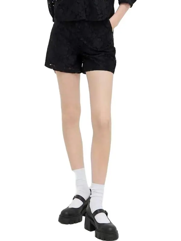 Desigual Floral Lace Shorts - Black
