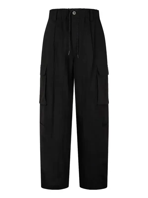 STUDIO TOMBOY Drawstring-waist Cargo Pants - Black