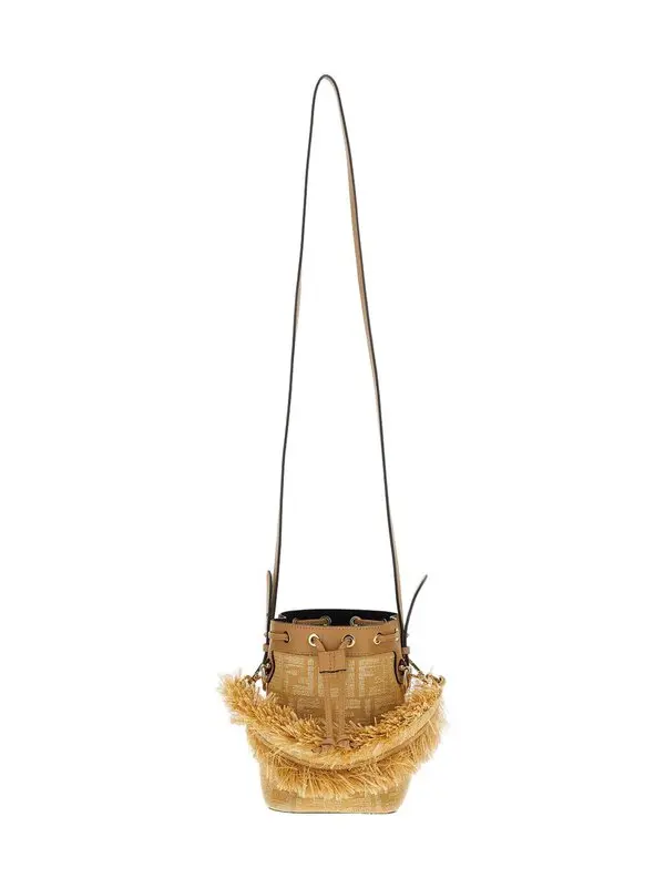 Fendi Mini Mon Tresor Bucket Bag - Beige
