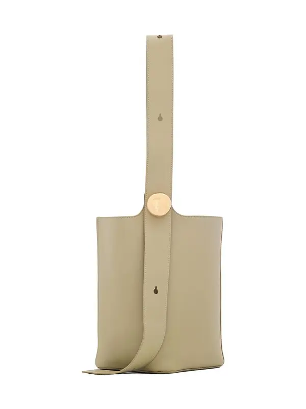 Loewe Pebble Bucket Leather Bag - Green