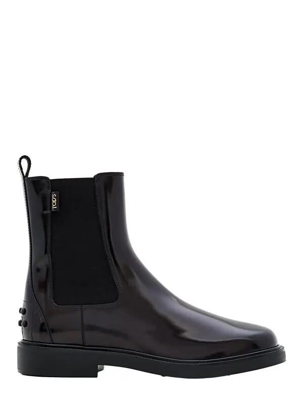 TOD'S Chelsea Leather Ankle Boots - Black