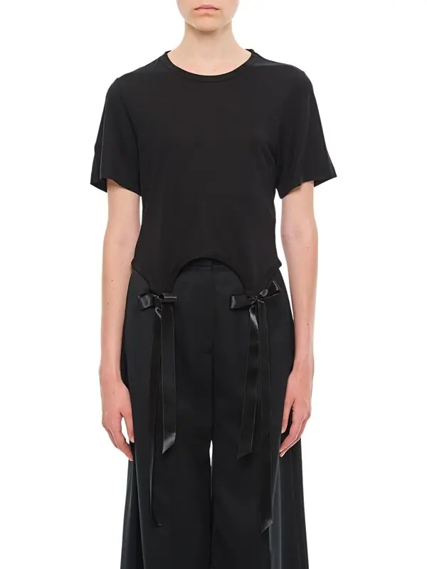 Simone Rocha T-shirt With Bows - Black