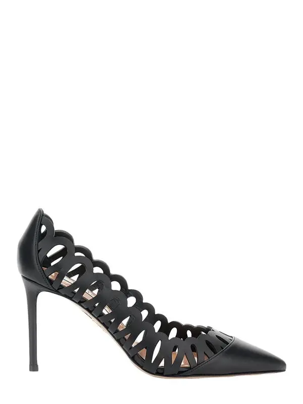 AQUAZZURA Peep Pump 85 - Black