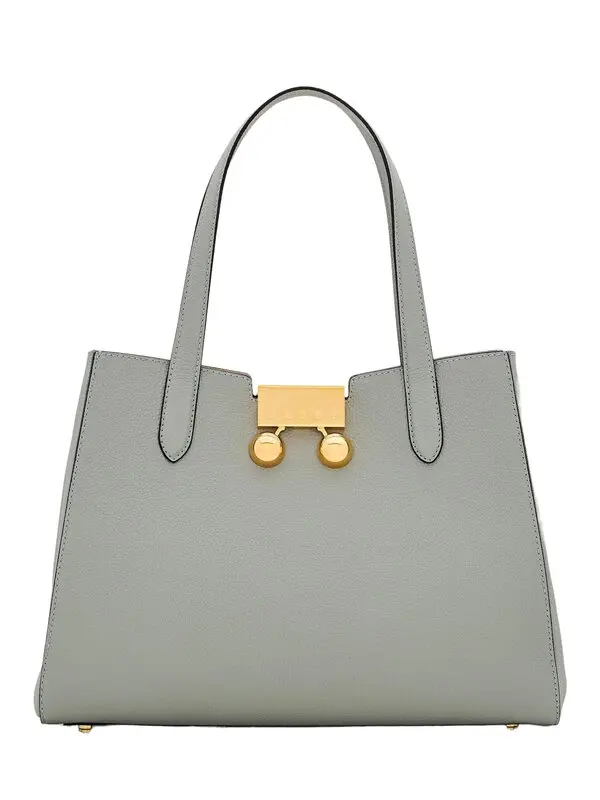Marni Leather Shoulder Bag - Grey