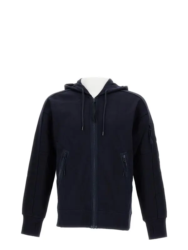 C.P. COMPANY Hooded Cotton Sweatshirt - Blue