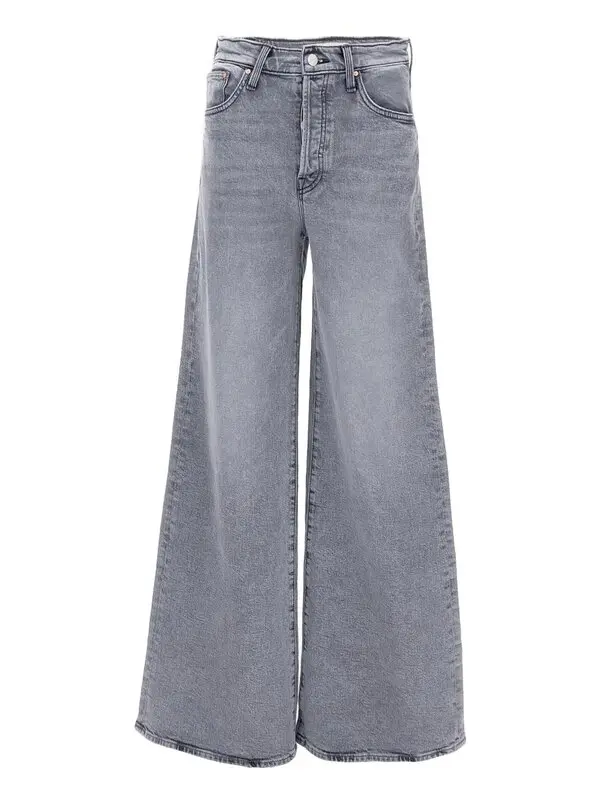 MOTHER The Ditcher Roller Sneak Jeans - Grey