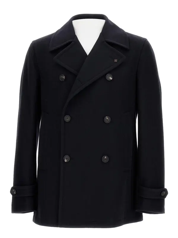 Tagliatore Monaco Lined Coat - Blue