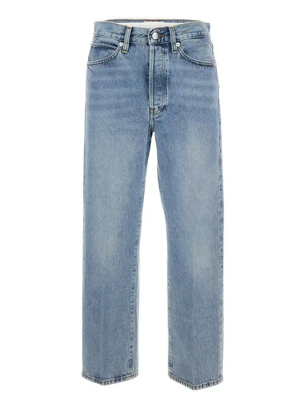 FRAME Vertical Crop Jeans - Sky Blue