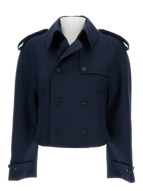 Alexander McQueen Short Wool Jacket - Blue