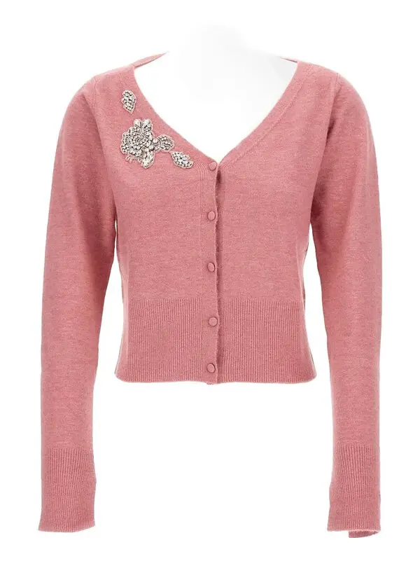 Erdem V-neck Cardigan - Rose