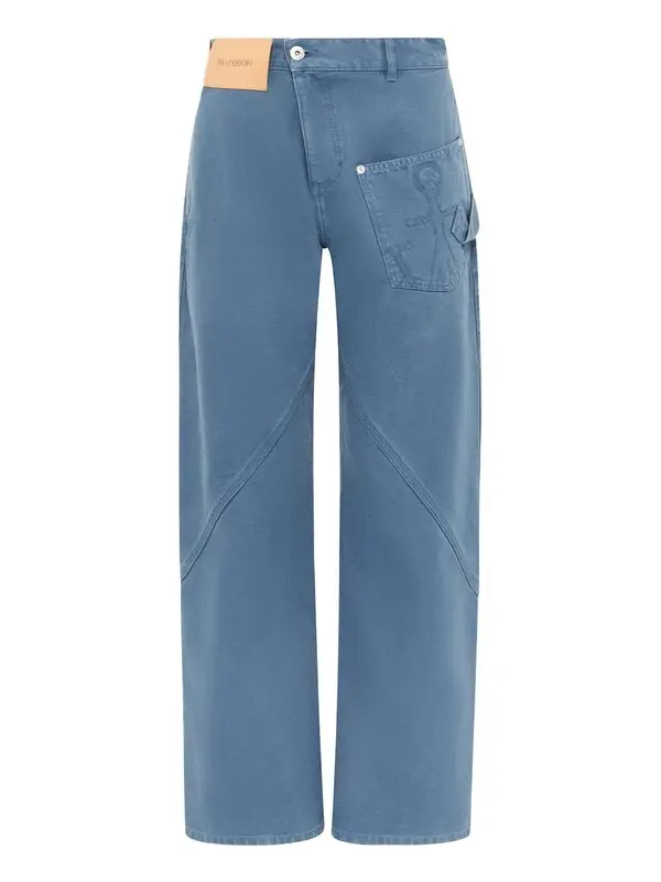 JW Anderson Twisted Workwear Trousers - Sky Blue