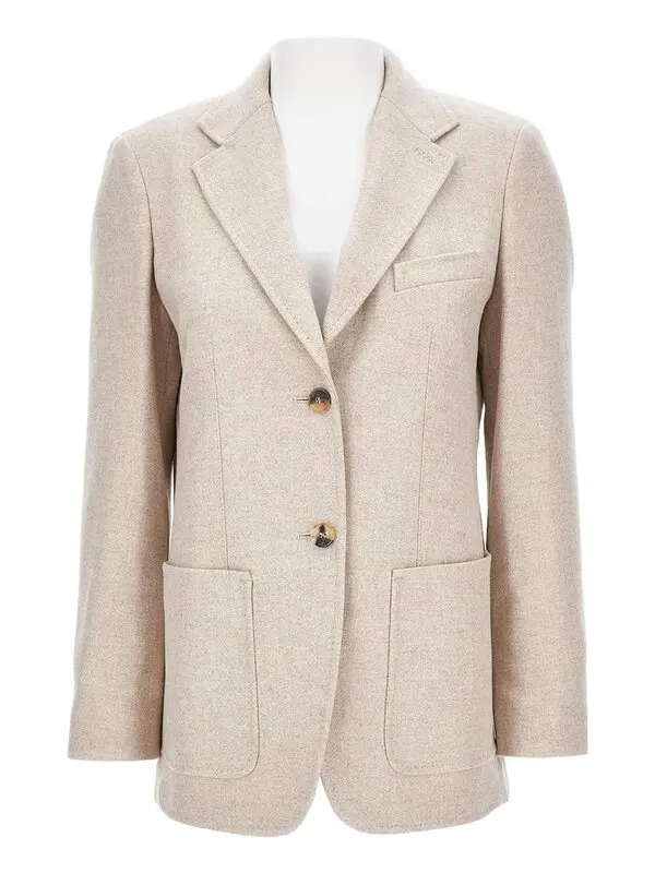 Max Mara Patch Pockets Jacket - Beige