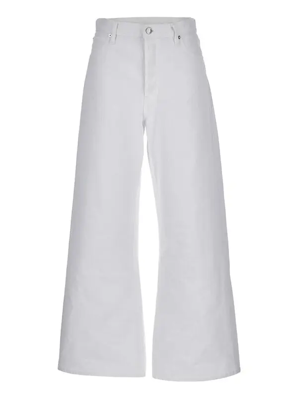 FRAME Wide Leg Jeans - White