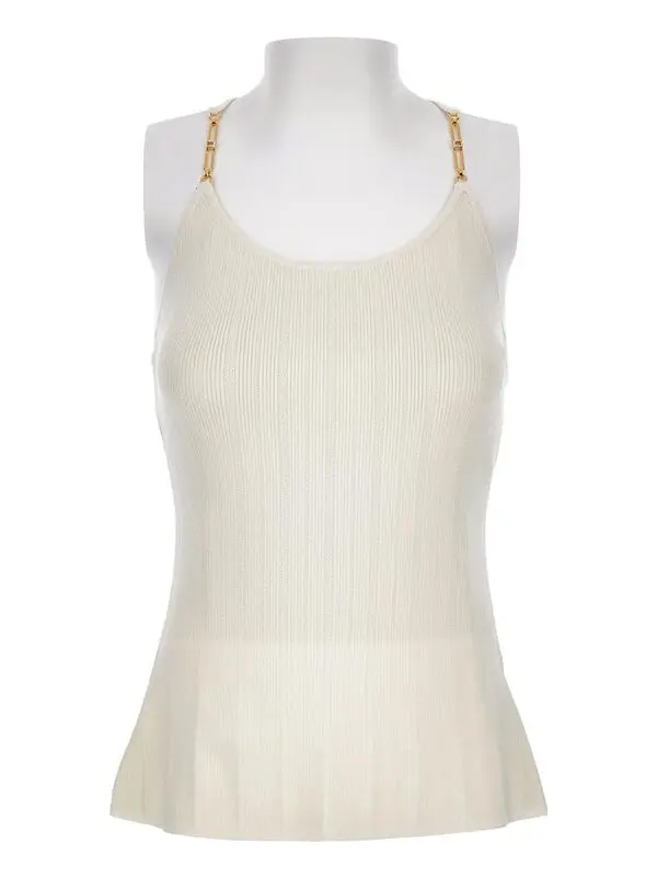 Elisabetta Franchi Knit Top - White