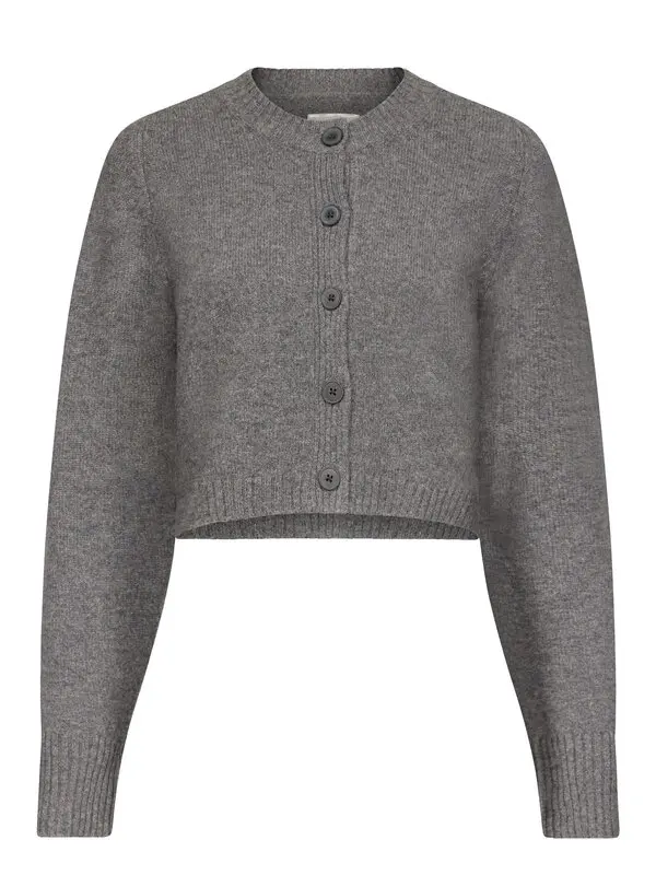 Loulou De Saison Zephir Lds Cropped Cardigan - Grey