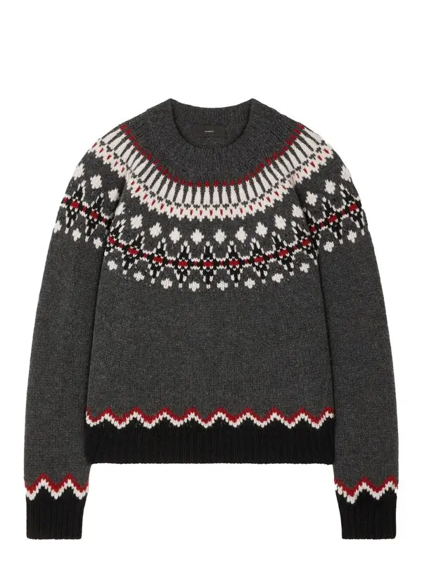 Alanui Geometric Wool Sweater - Black