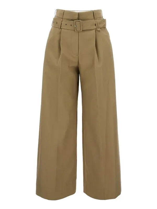 Simone Rocha Pleated Trousers With Belt Loops - Beige