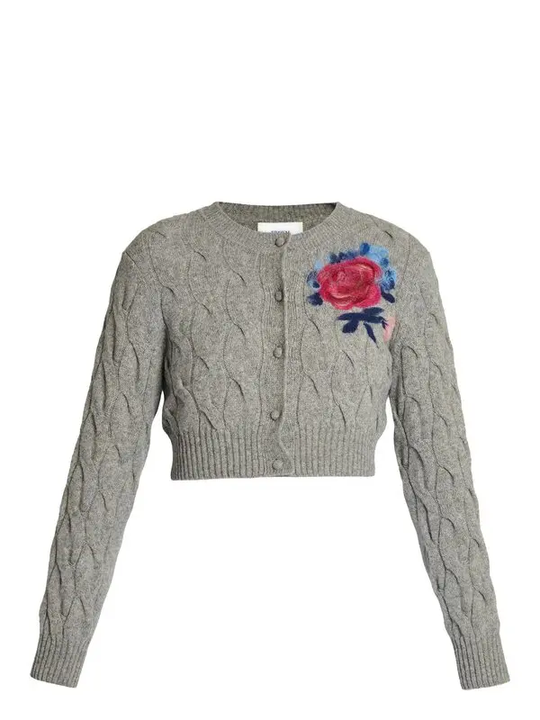 Erdem Crewneck Cardigan - Grey