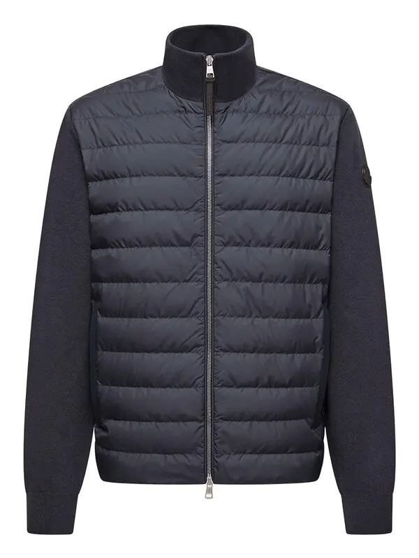 Moncler Padded Cardigan - Blue