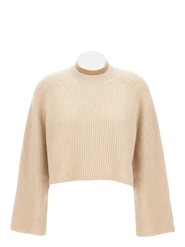 Max Mara Ribbed Cashmere Pullover - Beige