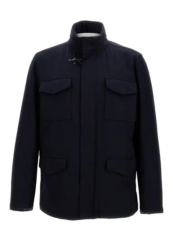 FAY Urban Jersey Field Jacket - Blue