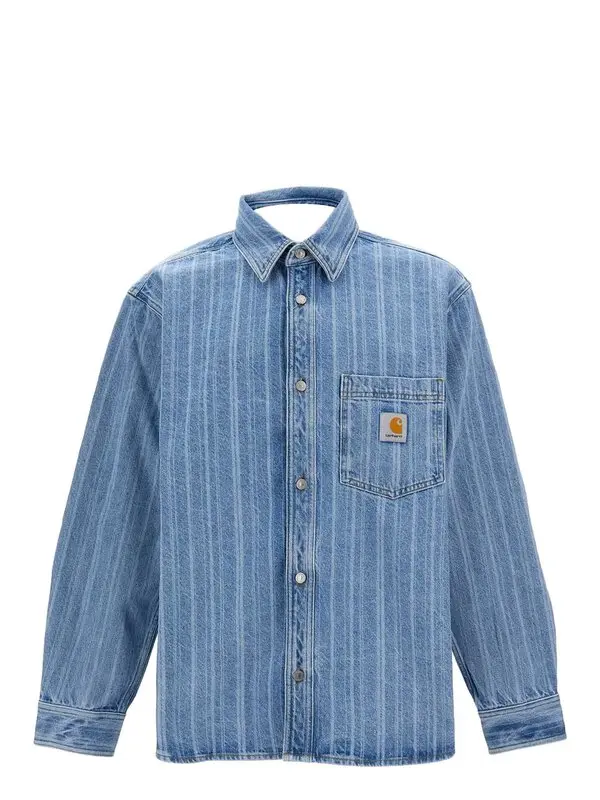 Carhartt Work In Progress Shirt 'hampton - Sky Blue