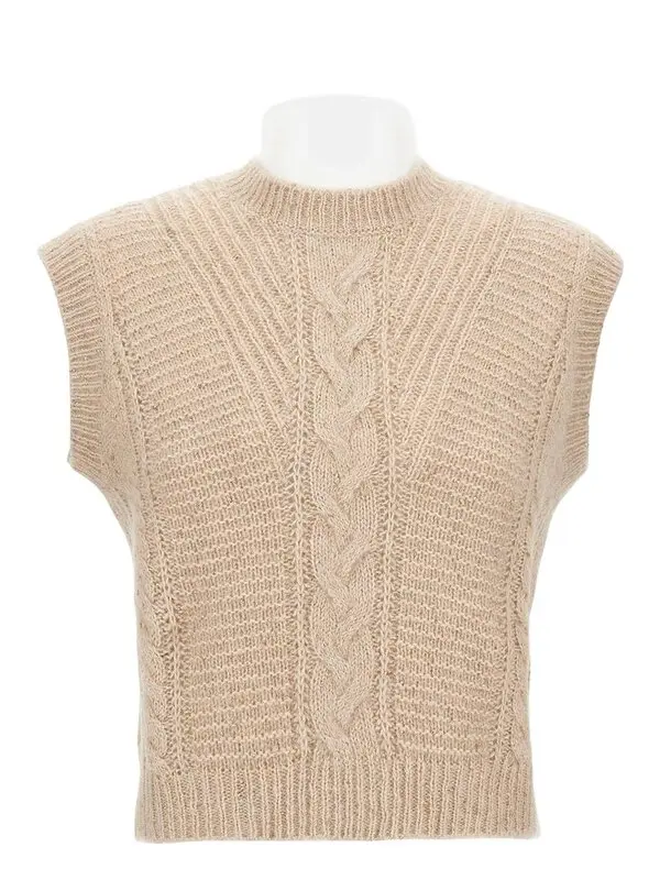 Max Mara Cable Knit Sweater - Beige