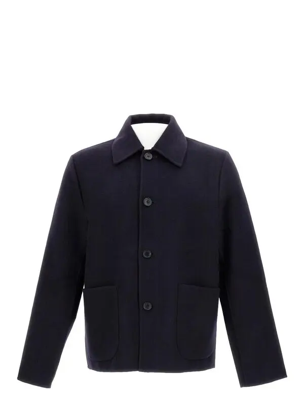 Paul Smith Wool-blend Short Coat - Blue