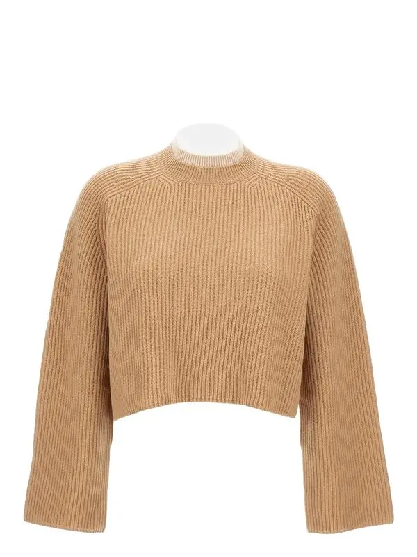 Max Mara Double Collar Ribbed Pullover - Brown