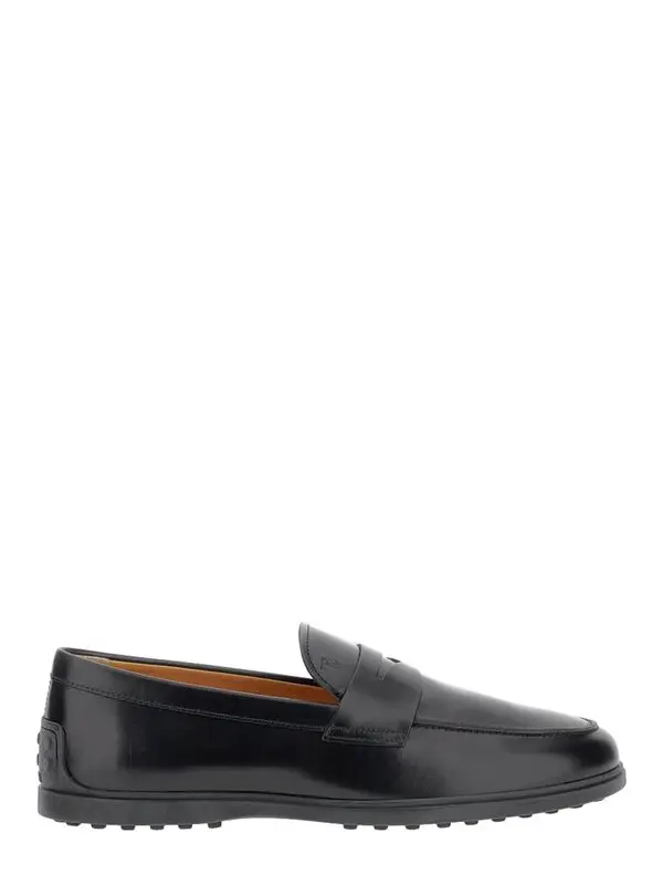 TOD'S Leather Loafer - Black