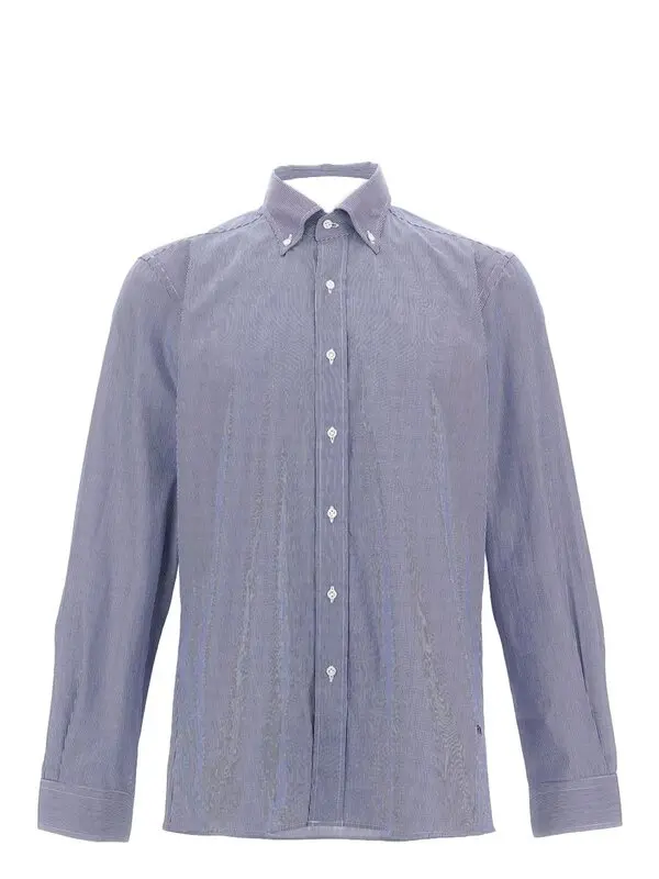 FAY New Button Down Collar Shirt - Blue