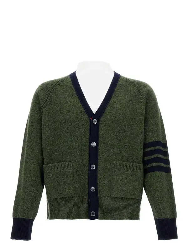 Thom Browne Wool Cardigan - Green