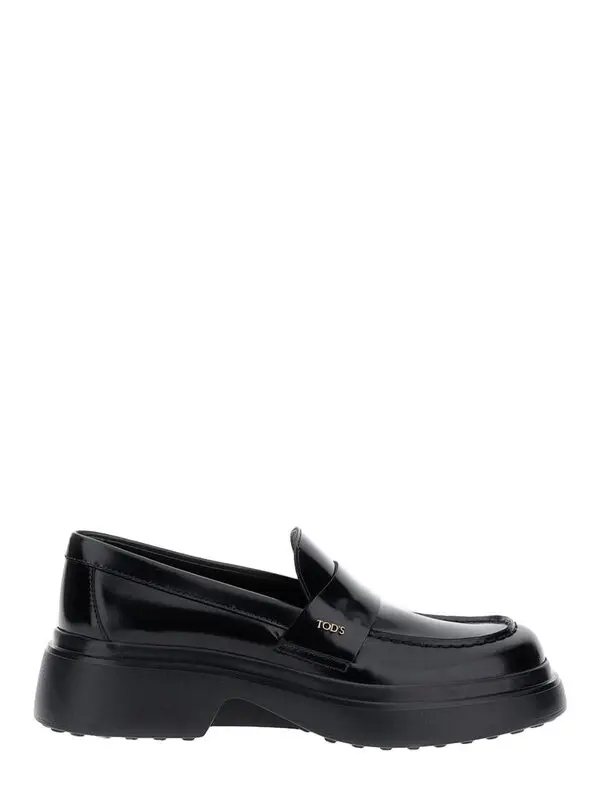 TOD'S Leather Loafer - Black