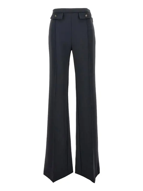 Elisabetta Franchi Wide-leg Trousers - Black