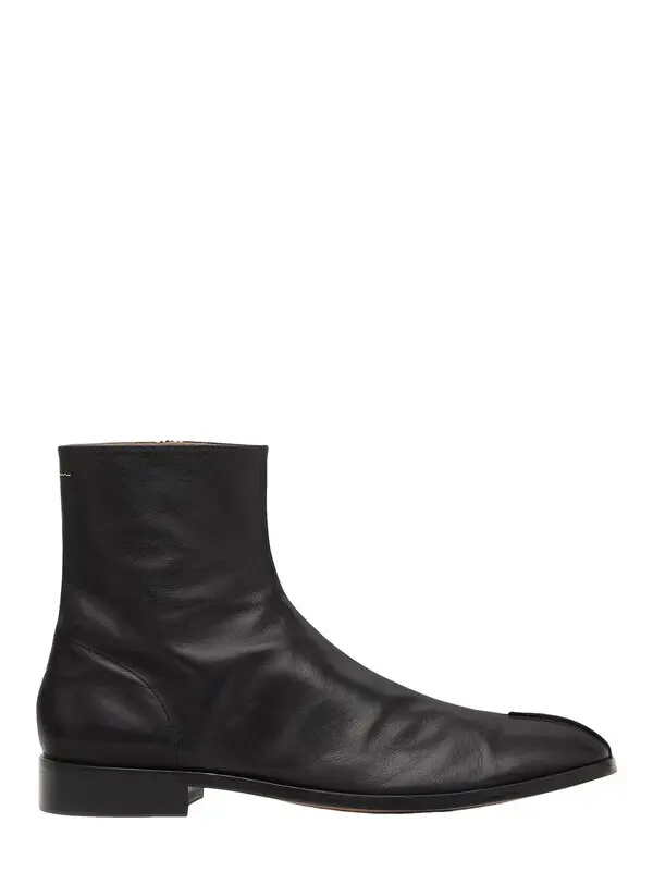 MAISON MARGIELA Leather Ankle Boots - Black